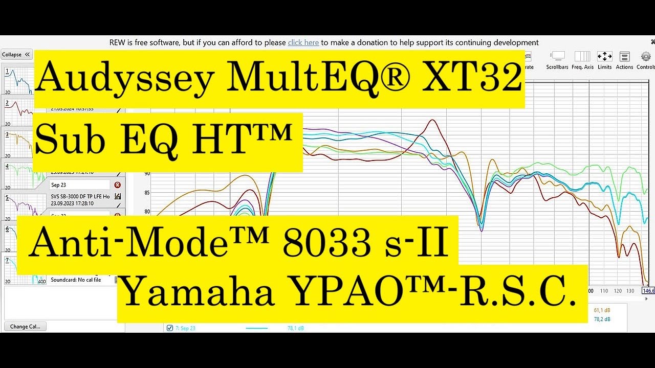 Audyssey MultEQ® XT32 Sub EQ HT™ vs. Anti-Mode™ 8033 s-II vs. Yamaha ...