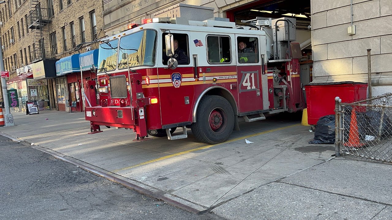 FDNY Ladder 41 responding - YouTube