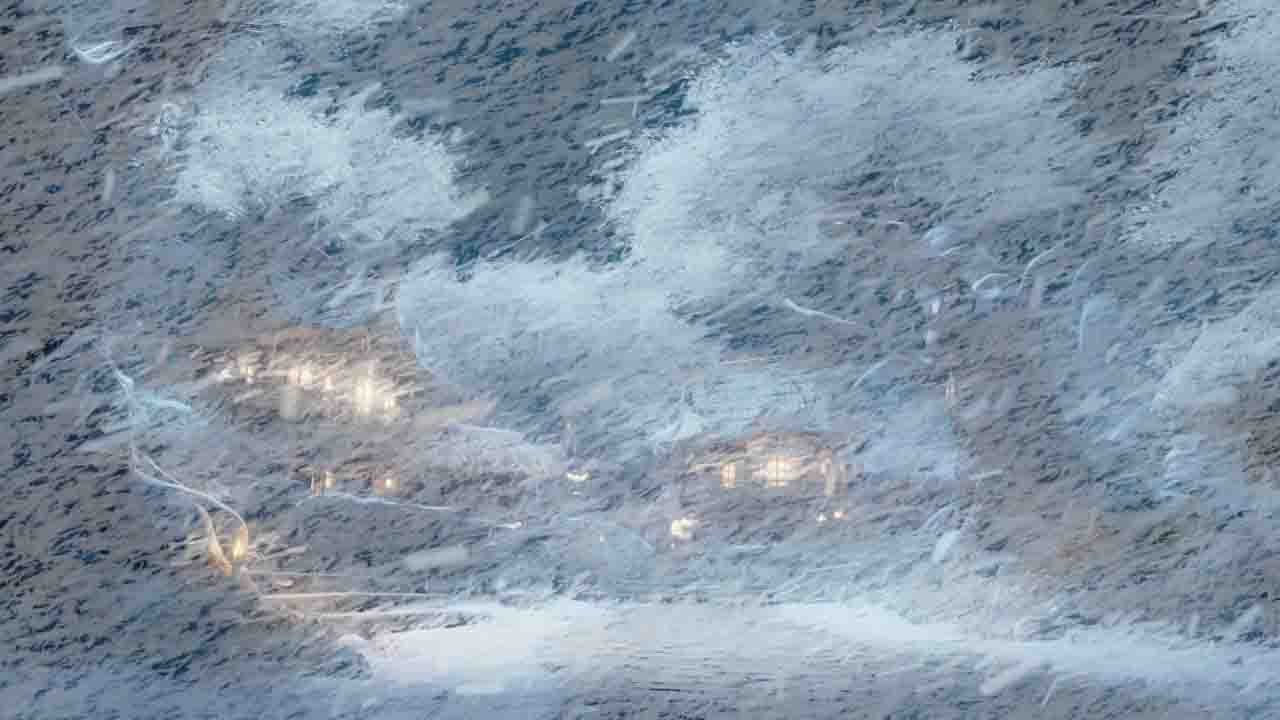 Deep Calm in a Snowstorm | White Noise Snow and Howling Wind for Focus ...