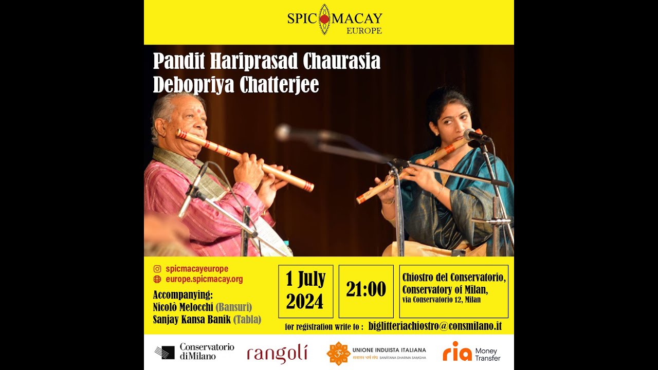 Pandit Hariprasad Chaurasia and Debopriya Chatterjee Concert in Milan ...