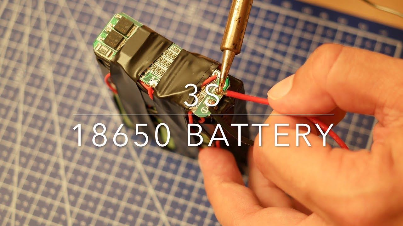 DIY 3s 18650 battery pack - YouTube