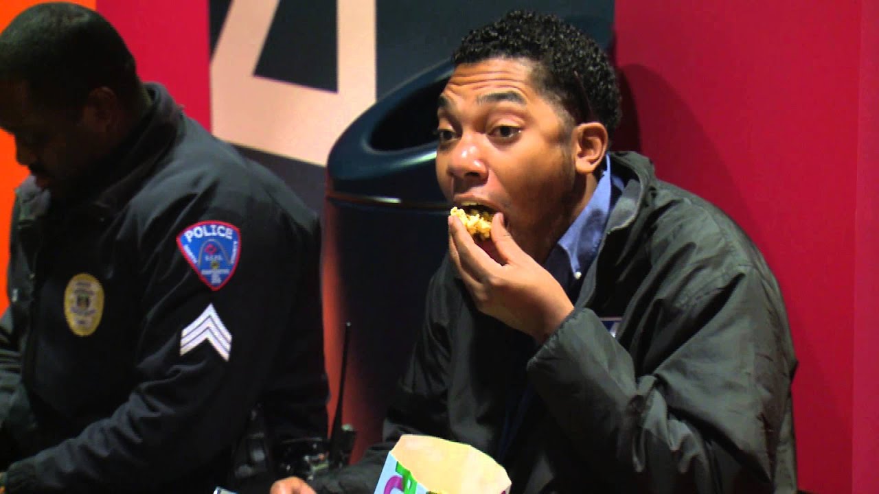 Outtake! TV Reporter caught off guard eating! - YouTube