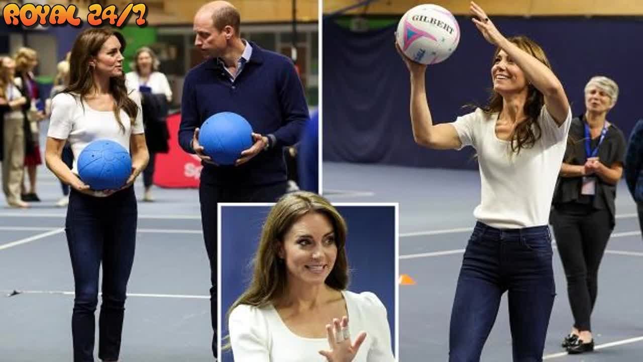 Princess Kate's adorable celebration as she shoots netball hoop after ...