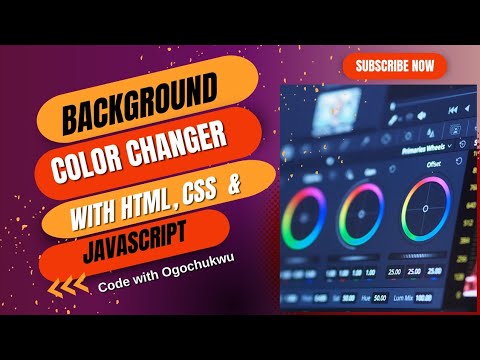 Css background color changer with HTML, CSS and JavaScript - YouTube