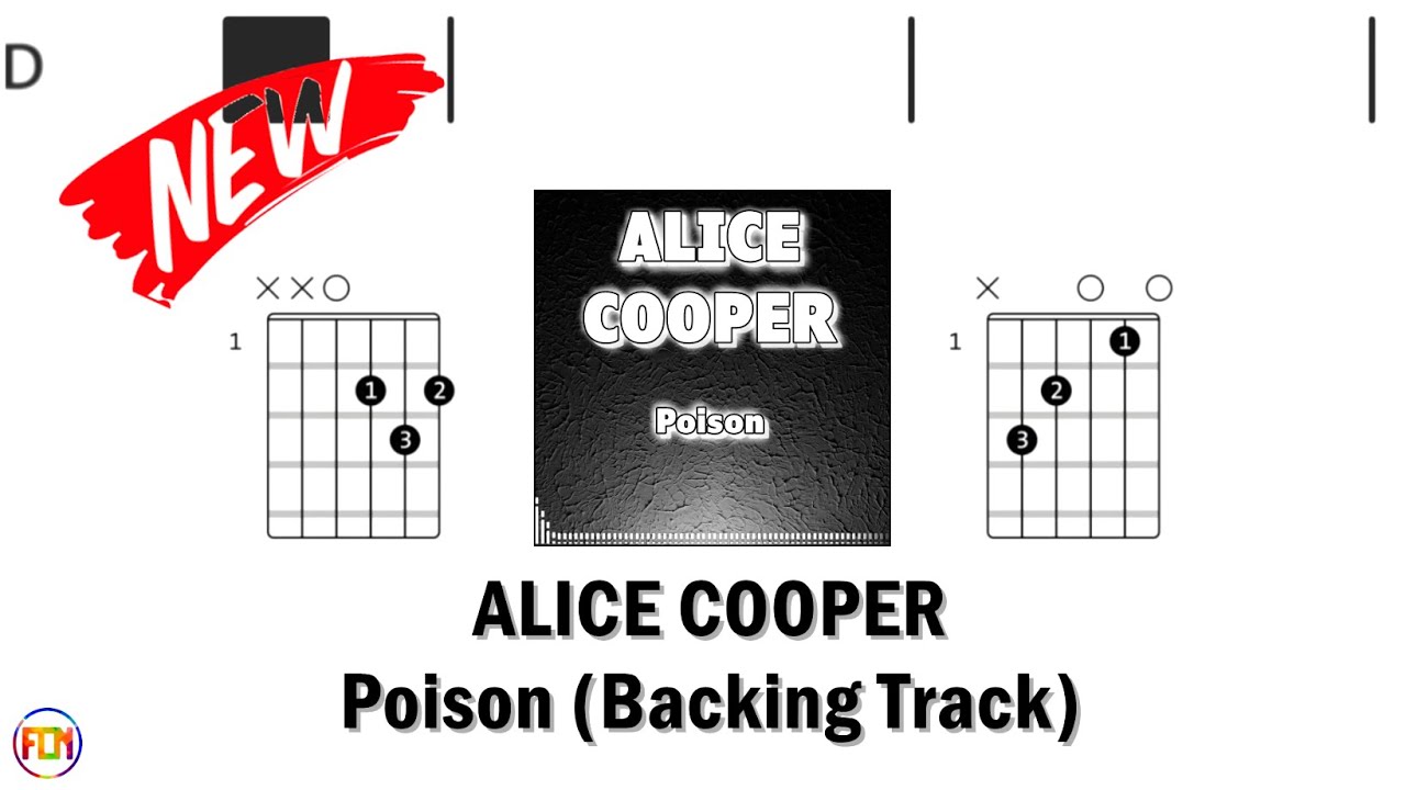 ALICE COOPER - Poison • Backing Track | Scrolling Guitar Chords ...