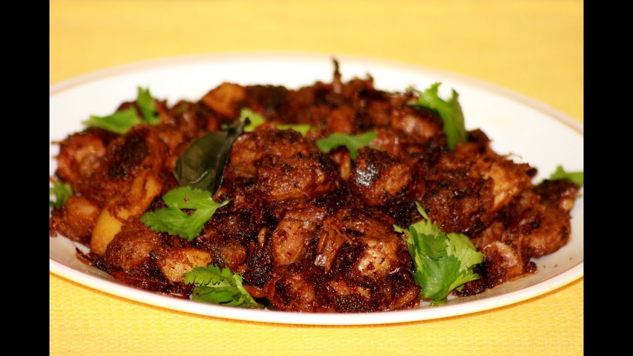 Kerala Style Pork Fry / Nadan Panniyearchi Ularthiyathu - YouTube