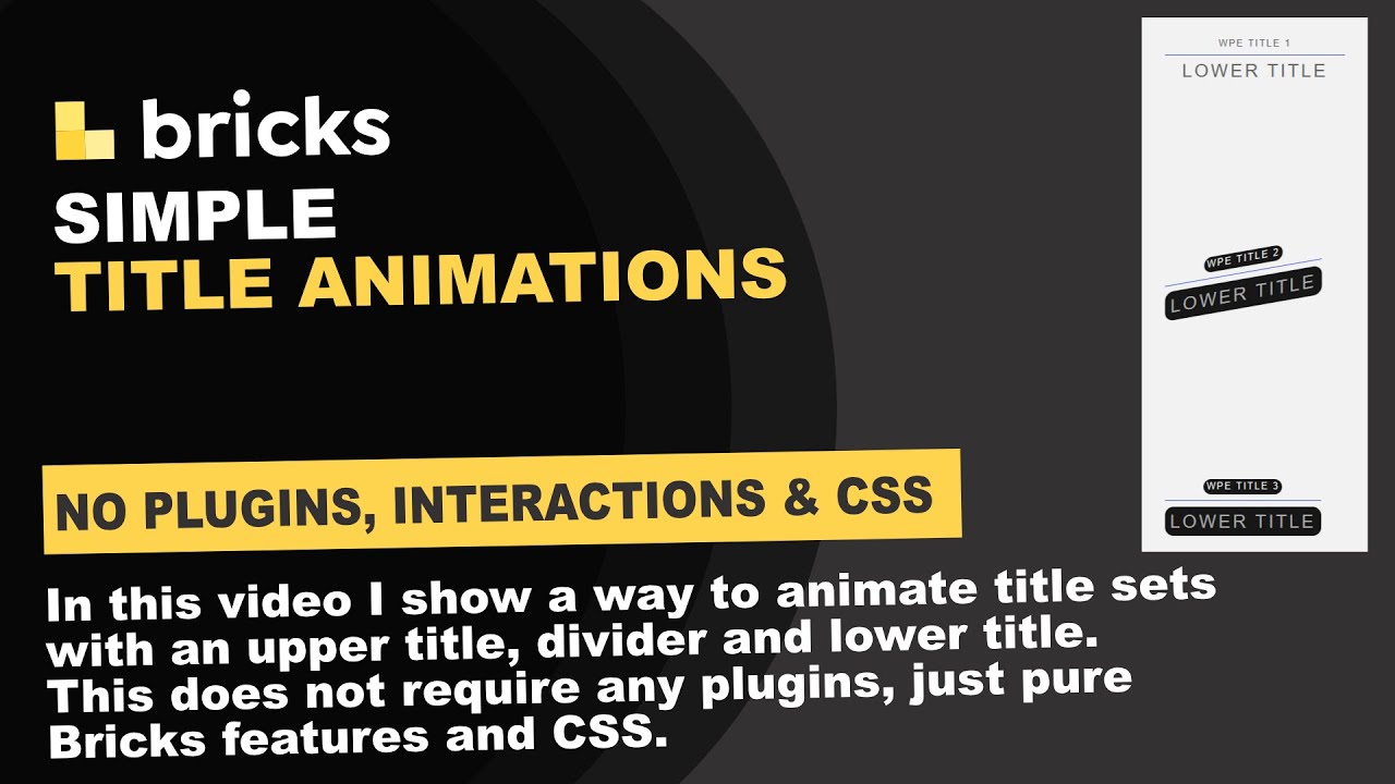 Bricks Builder: Title Animations - YouTube
