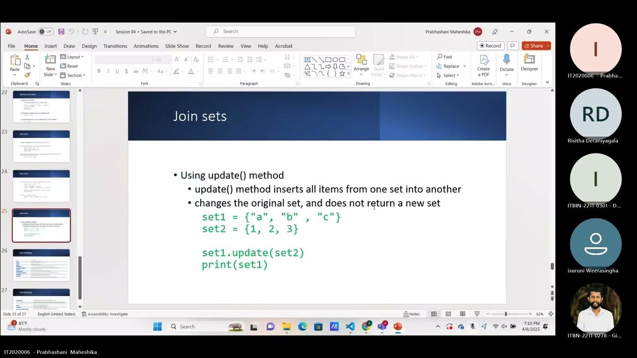 Variables and Data Types ( Dictionaries ) - 5th Session - Python Mastery Class - ProLab Academy ...