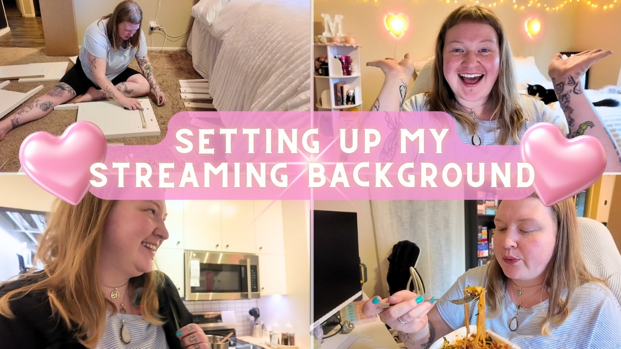 SETTING UP MY STREAMING BACKGROUND! - YouTube