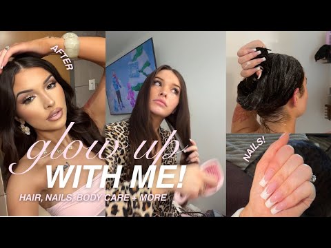 GLOW UP WITH ME |  beauty maintenance routine, hair, nails, and makeup routine as a mommy💗