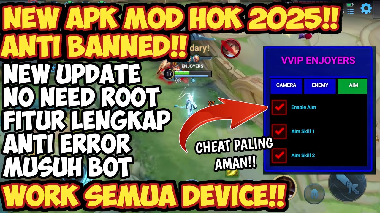 CHEAT MOD MENU HOK TERBARU 2025 | DRONE VIEW AUTO AIM ENEMY EASY AUTO WINSTRIKE - YouTube