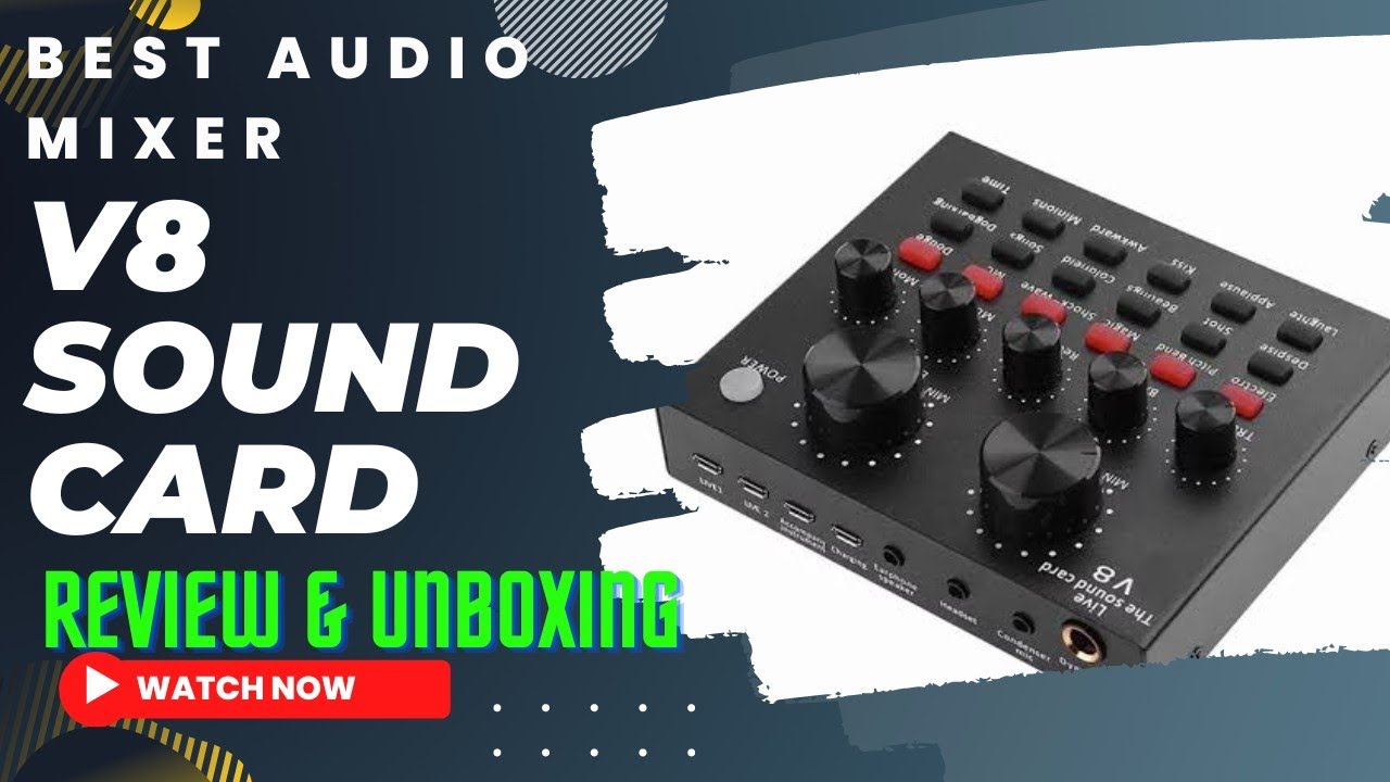 v8 sound card Full Review in hindi / #soundcardv8s #soundcard # ...
