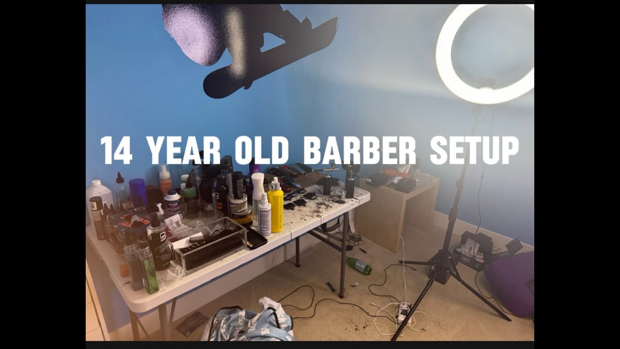 BEST 14 YEAR OLD Barber Setup of 2024 - YouTube