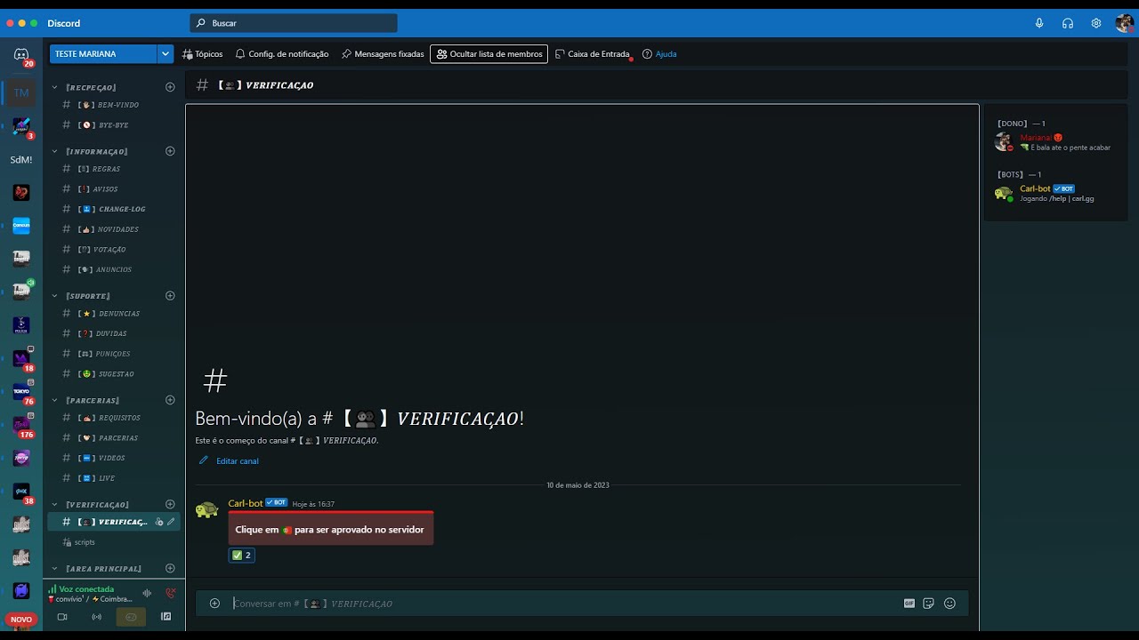 Como colocar bot de verificaçao no seu discord - YouTube