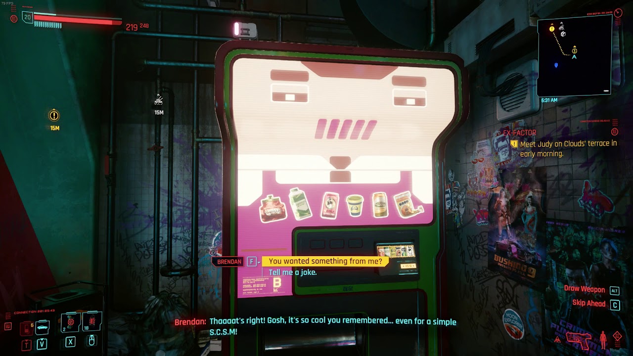 Cyberpunk 2077: Meeting Brendan the vending machine - YouTube