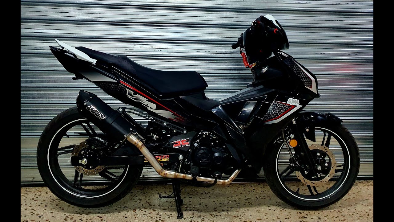 Race Guns Exhausts SYM VF 185 - YouTube