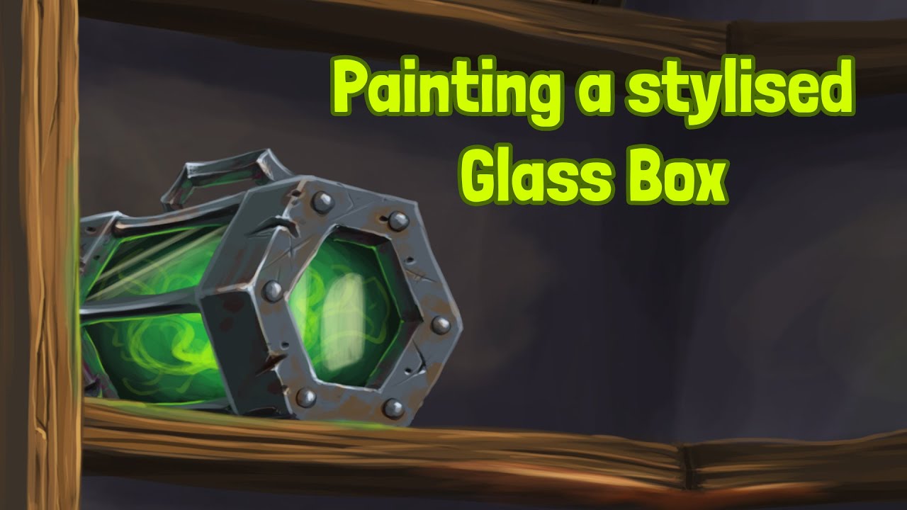 Painting a Stylised Glowing Glass Box - YouTube