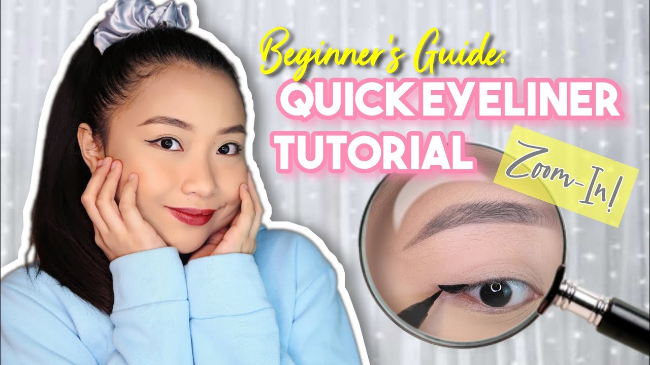 QUICK EYELINER TUTORIAL (ZOOMED-IN) | BEGINNERS GUIDE | Lyx Dela Rosa - YouTube