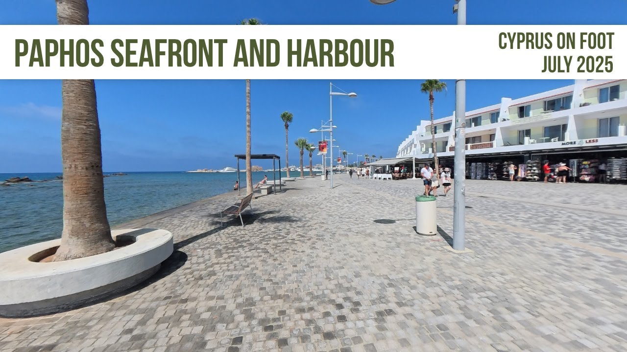 Paphos Sea Front And Harbour Stroll - YouTube