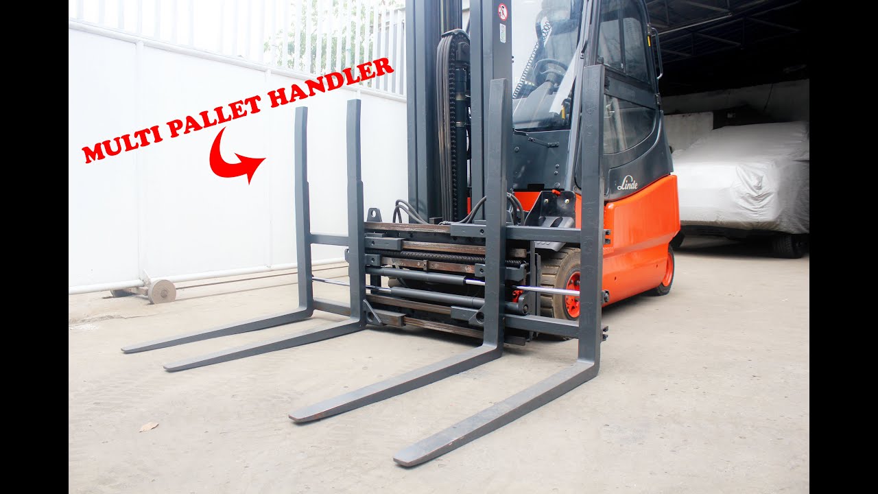 Linde Counter Balance E25 dengan Multi Pallet Handler - YouTube