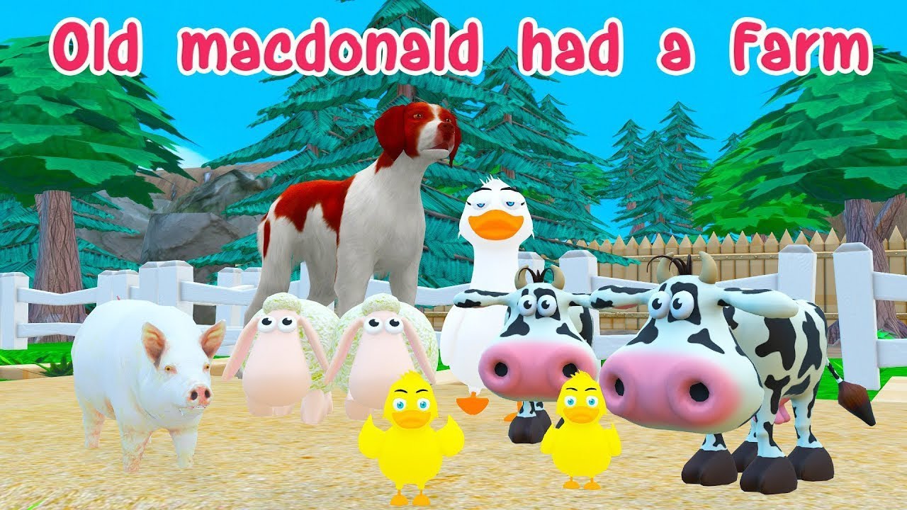 Old macdonald had a farm. Animal song with sounds.kids rhymes .kids ...