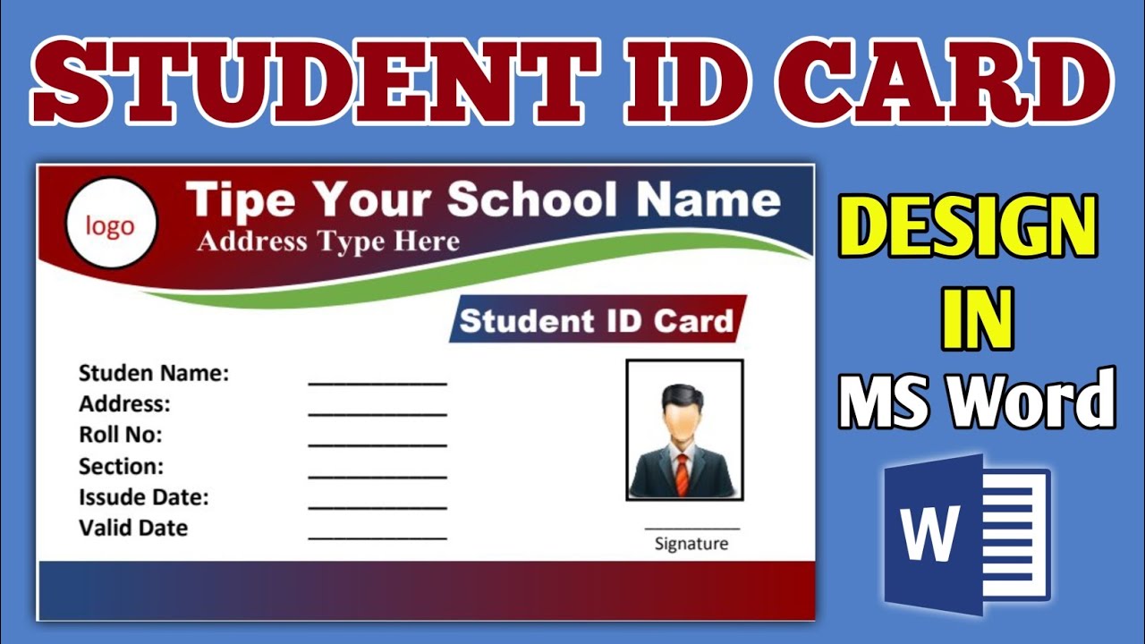 How to Make Student ID Card in MS Word – Easy Tutorial MS Word (2025 ...