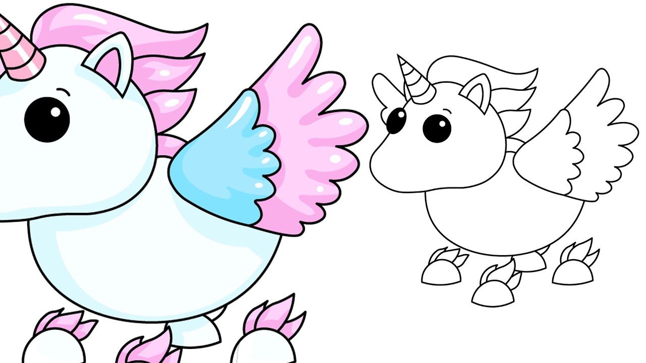 How to Draw AN ALICORN easy | Step by Step | Roblox Adopt Me Pets | Art ...