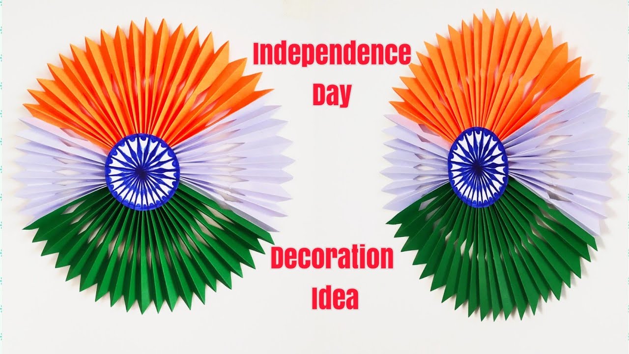 Independence Day Decoration Idea for School/DIY Tricolor Independence ...