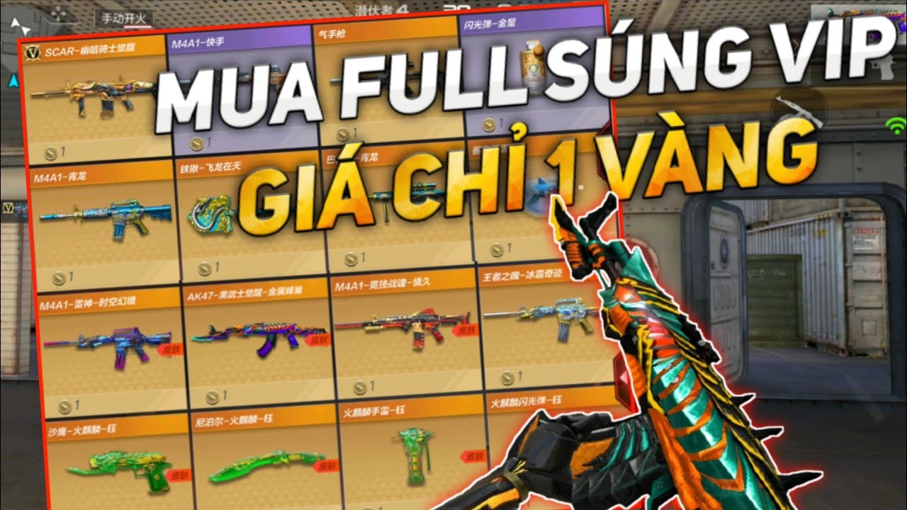 CF Mobile : Mua Cả Shop Súng VIP Giá Chỉ 1 Vàng Phê Vãi [Sever Thử ...
