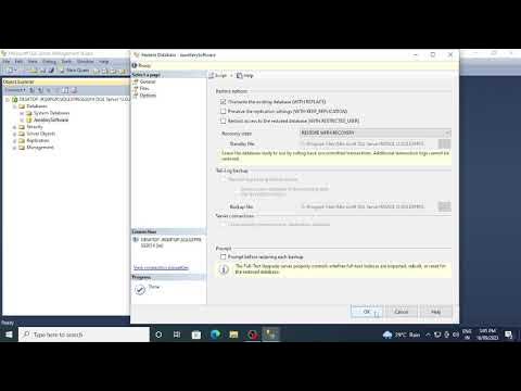 Restore Data base - YouTube