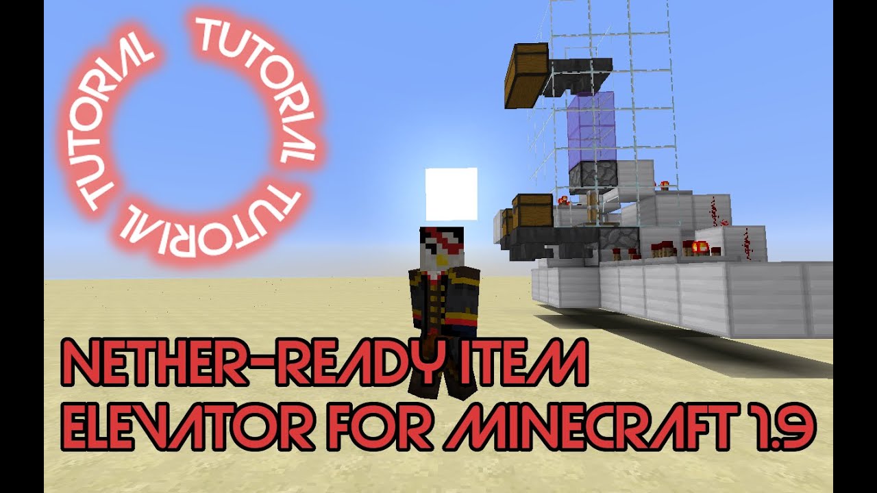 Tutorial: Nether Ready Glass Elevator for Minecraft 1.9 - YouTube