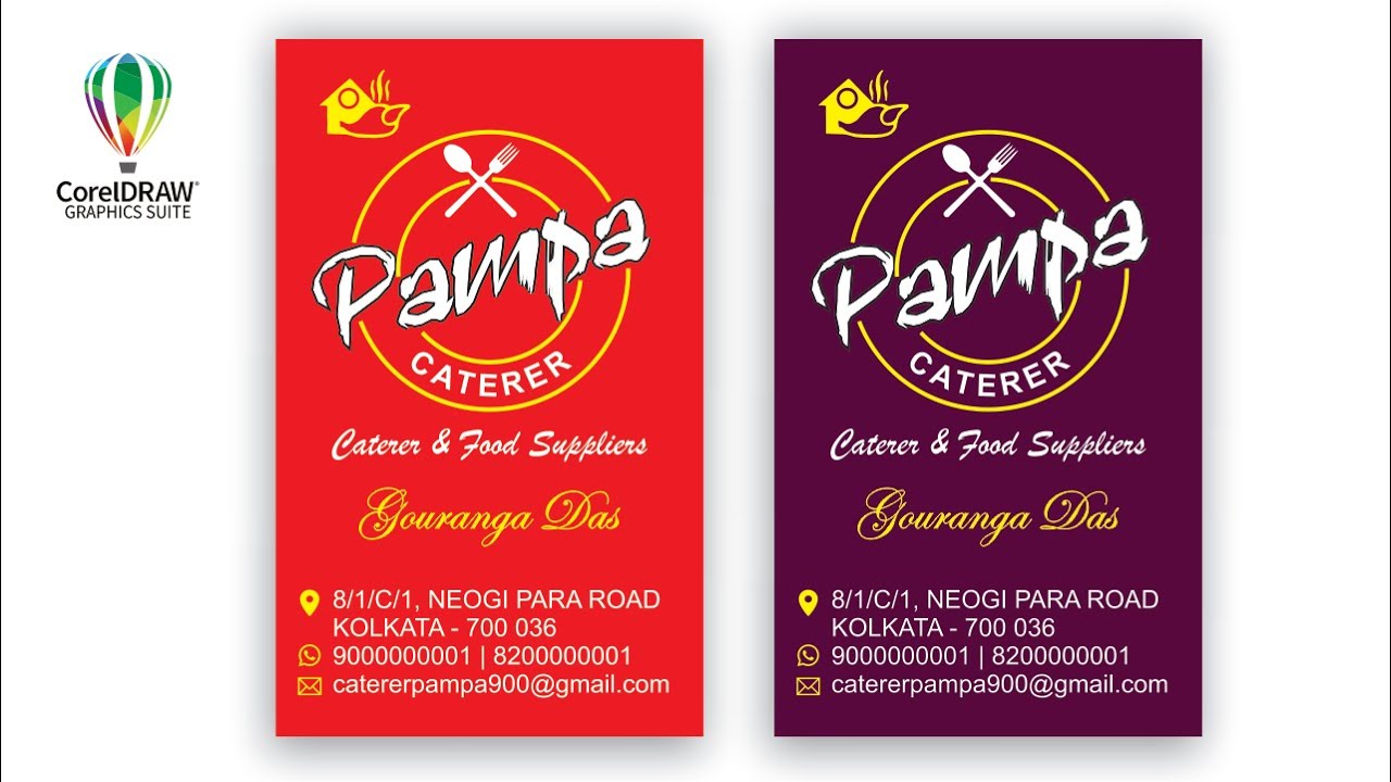 Creative Catering business card design | Coreldraw | Catering Logo ...