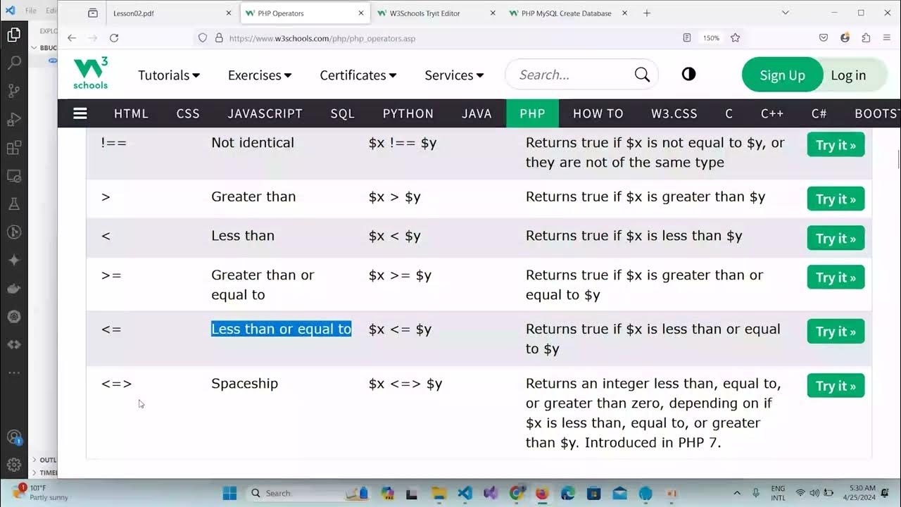 RoomC103 | Web Application | PHP Operators | Week3 - YouTube
