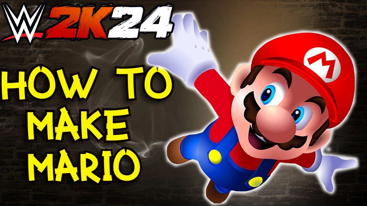 How to create Mario- WWE 2K24 - YouTube