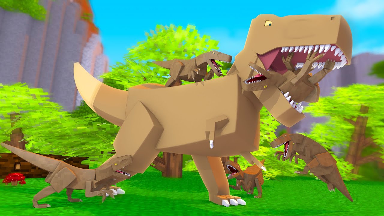 Minecraft: T-REX VS VELOCIRAPTORES ! - JURASSIC WORLD Ep.71 - YouTube