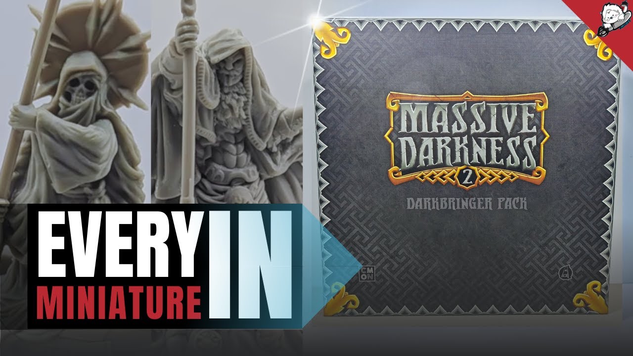 Every Miniature In Massive Darkness 2 : Darkbringer Pack - YouTube