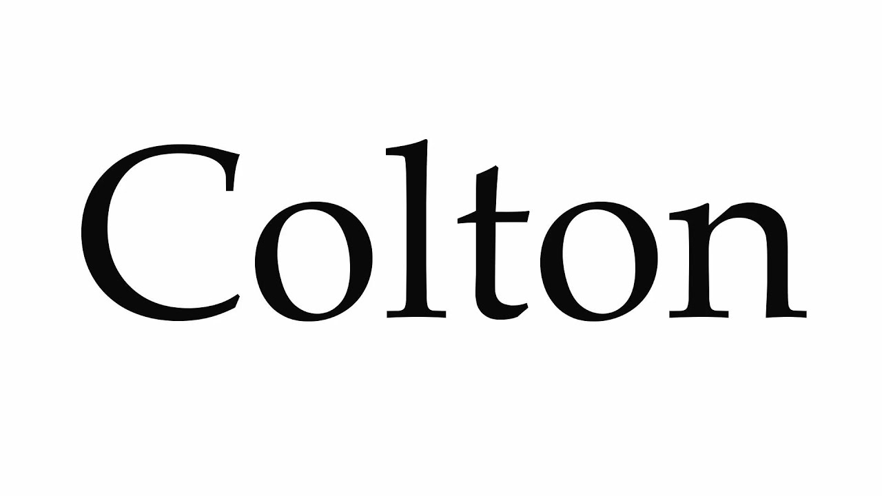How to Pronounce Colton - YouTube
