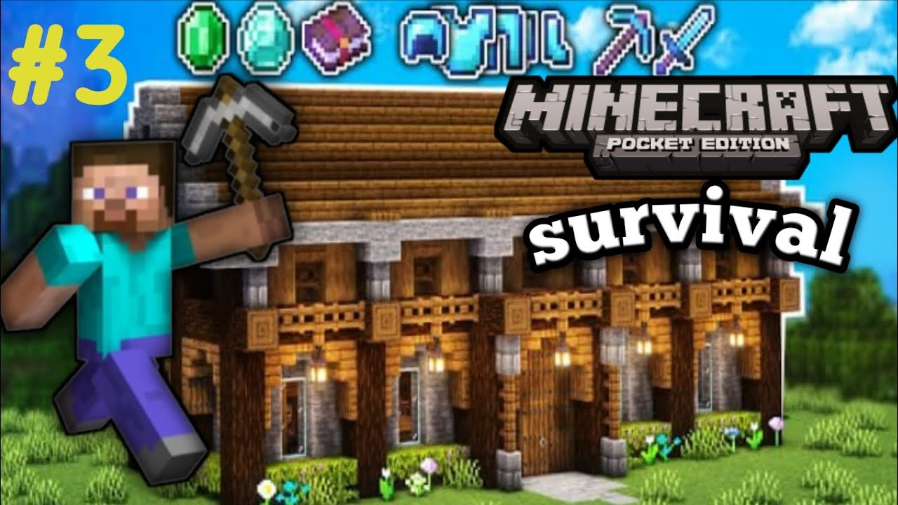 Minecraft PE Survival Series Day 3 || Minecraft Survival Gameplay # ...