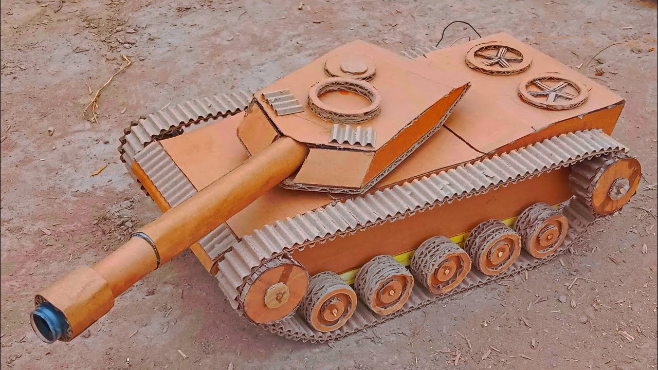 How To Make A Tank With Cardboard - YouTube