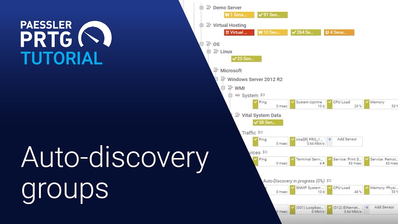 PRTG Tutorial - How to Use Auto-Discovery Groups - YouTube
