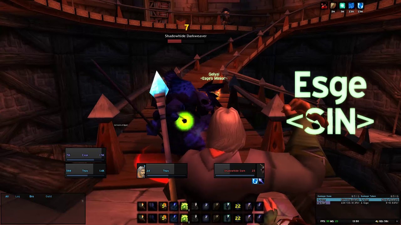 Mage/Lock Classic Leveling fun - good times. - YouTube