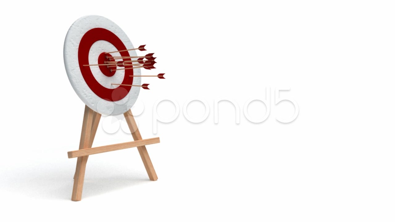 Multiple Arrows Hitting Target. Stock Footage - YouTube