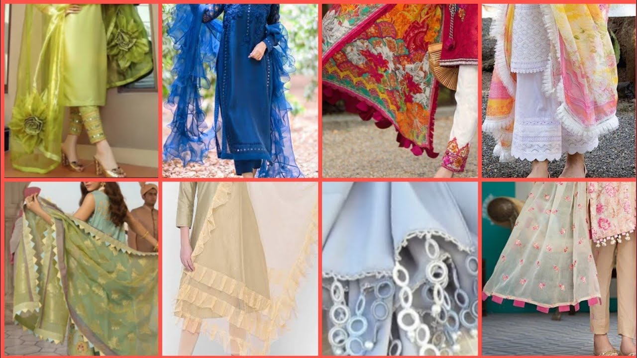 dupatta design || handmade designer dupatta 2021 || new dupatta ...