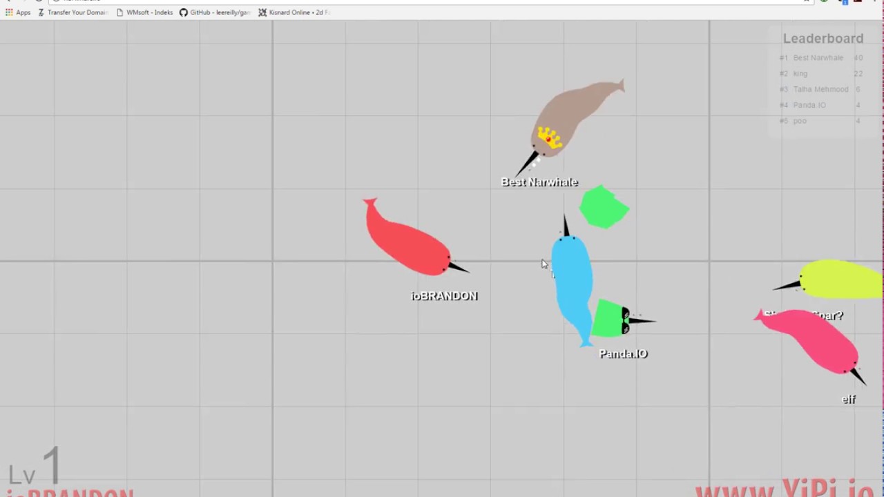 Playing Narwhale.io game online, the best game - YouTube