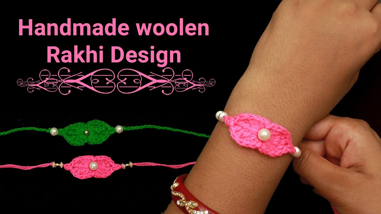 How to make crochet rakhi design | Easy DIY woolen rakhi | # ...