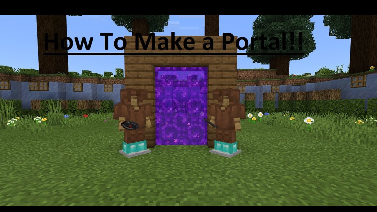 How to make a Teleporting Portal in Minecraft | Minecraft (Bedrock ...