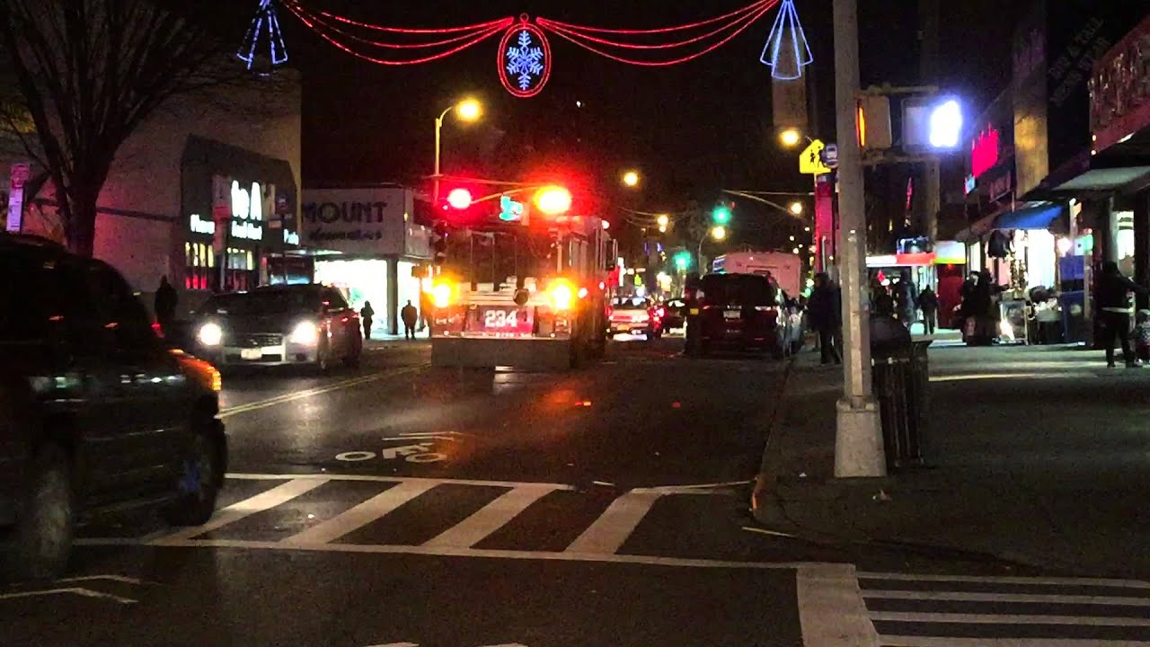 FDNY ENGINE 234 RESPONDING MODIFIED ON PITKIN AVENUE IN BROWNSVILLE ...