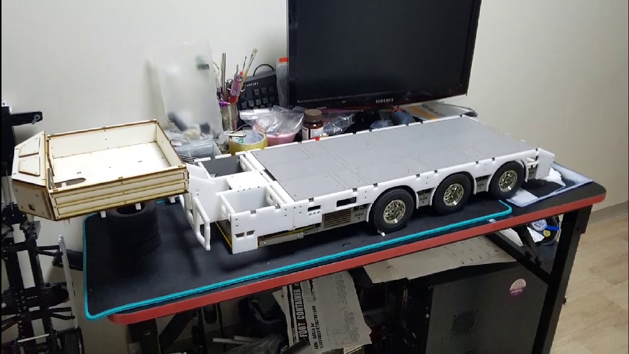 1/14 rc Homemade Goldhofer Trailer - YouTube