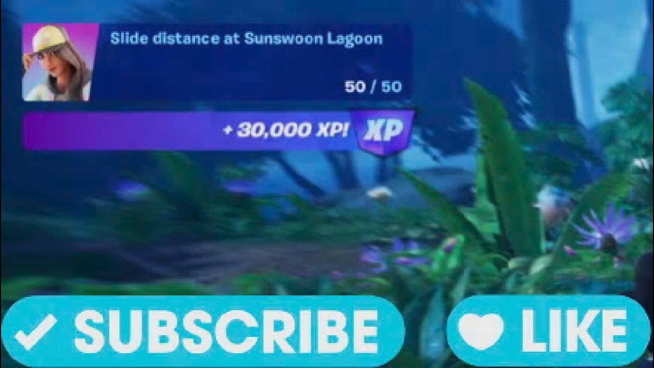 Slide Distance at Sunswoon Lagoon - Fortnite - YouTube