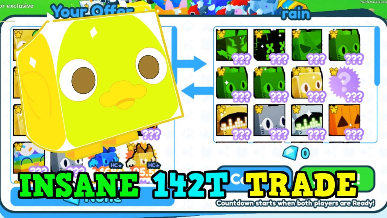 HUGE 💎142T Trade For #1 GOLDEN HUGE DUCK In Pet Simulator X! - YouTube